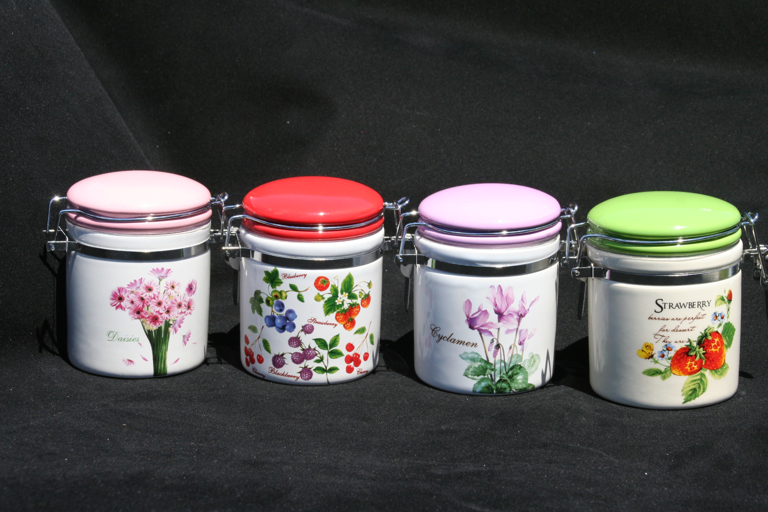 Mini Floral Cavalier Cannister [ctc0402] : KH Pottery!, Affordable Elegance