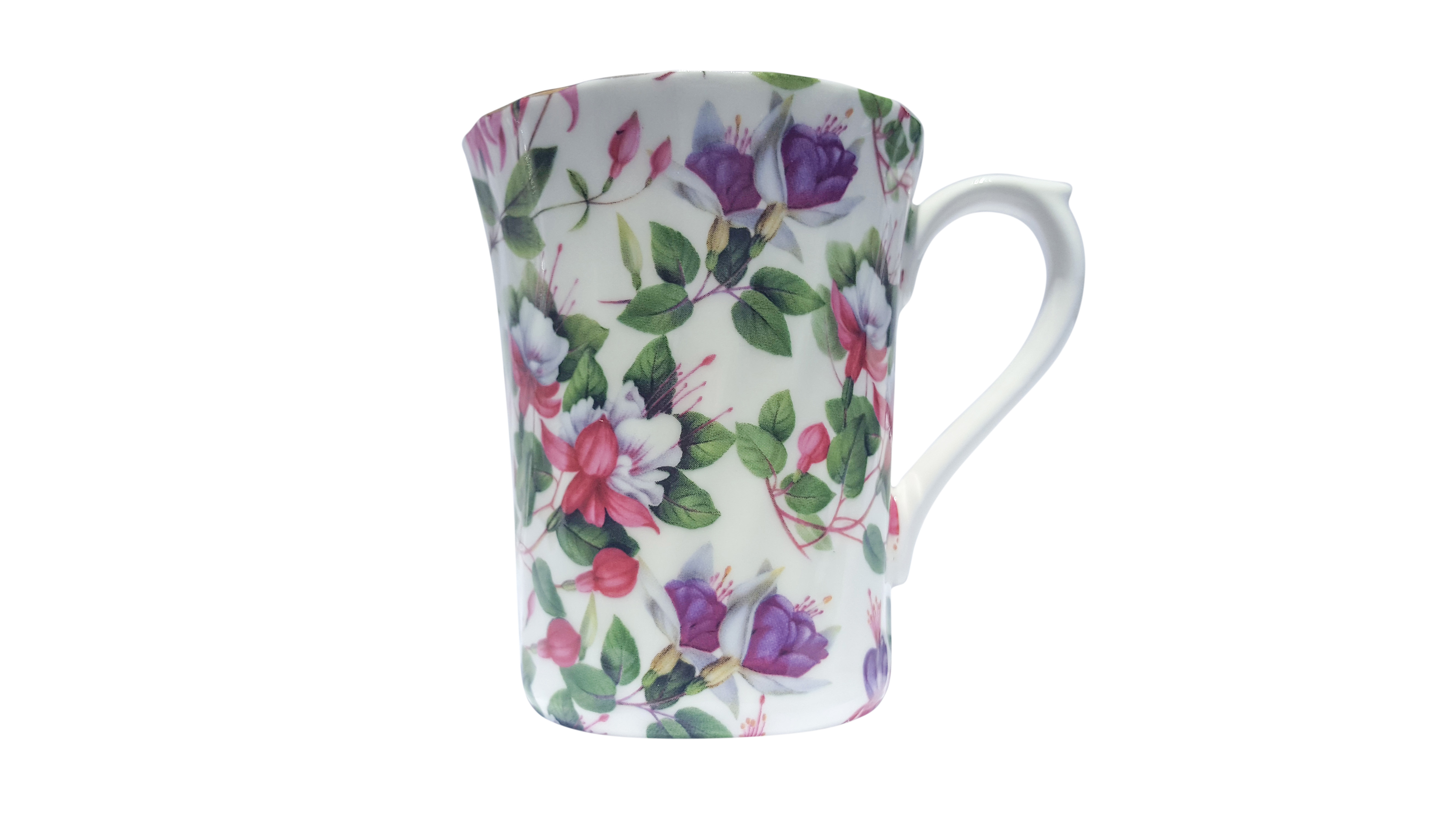 Fuchsia Bloom Chintz Mug [MSMFU] : KH Pottery!, Affordable Elegance